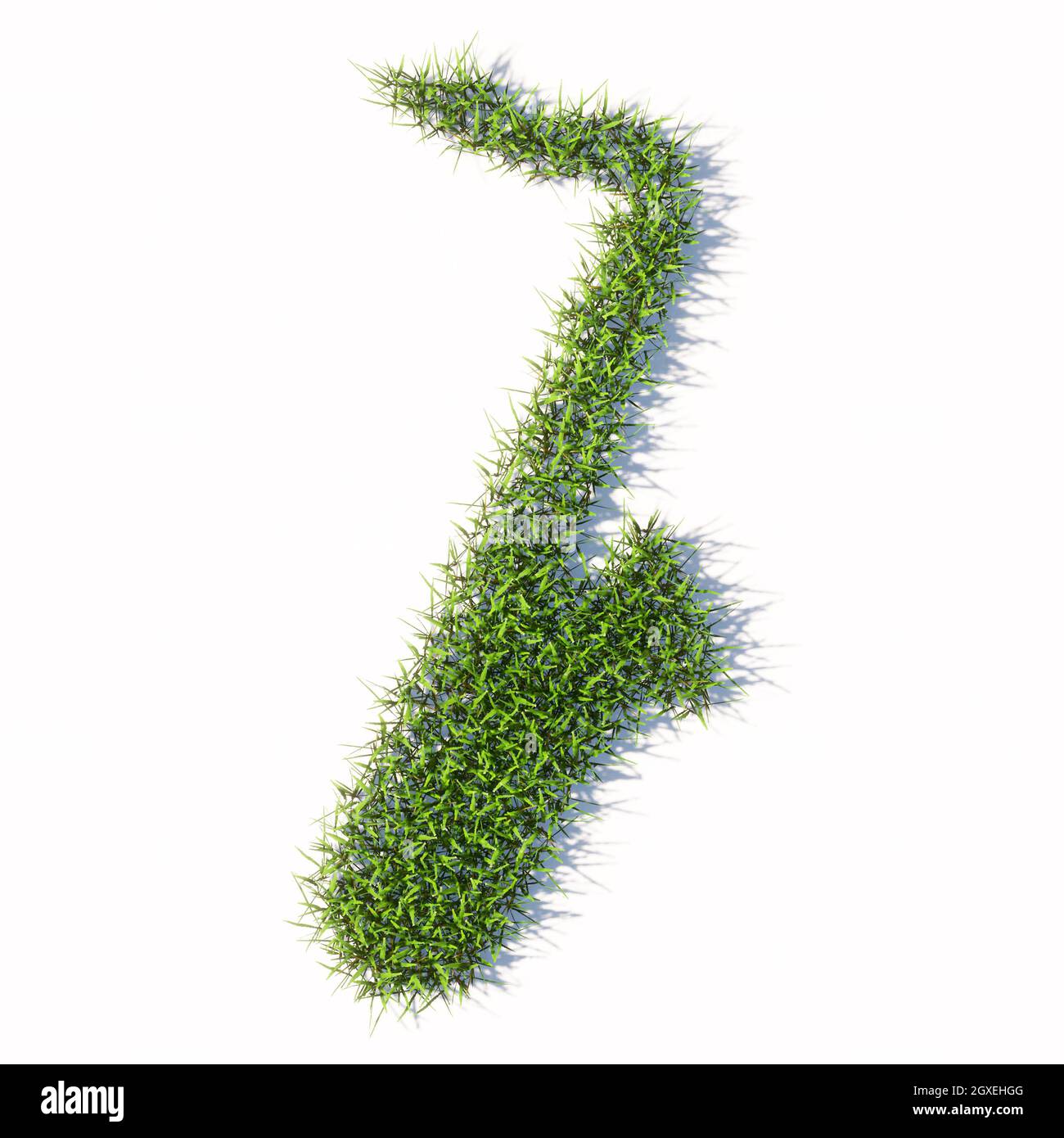 Concept or conceptual green summer lawn grass symbol isolated white ...