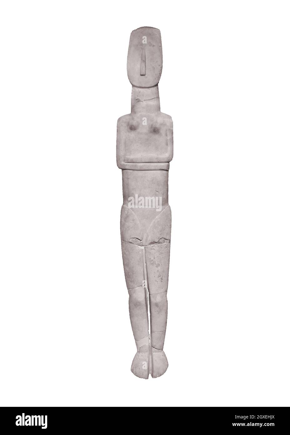 Cycladic period human figures isolated on white background Stock Photo ...