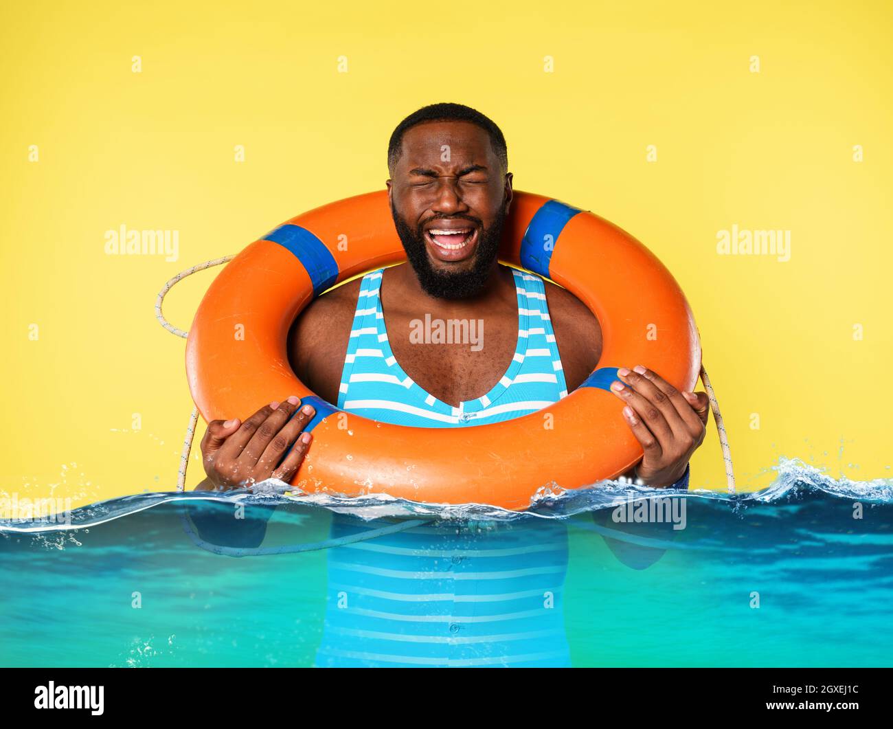 Scared person swimming hi-res stock photography and images - Alamy