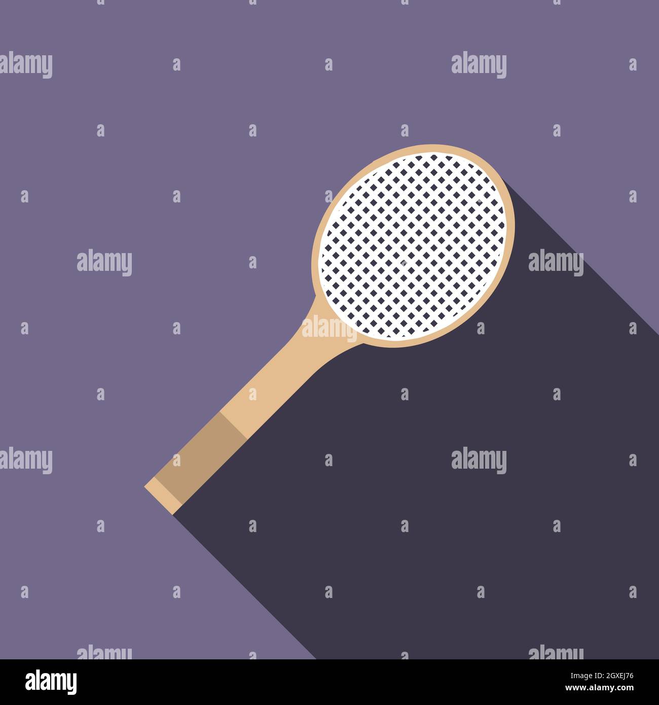 Tennis racket icon flat color hi-res stock photography and images - Alamy