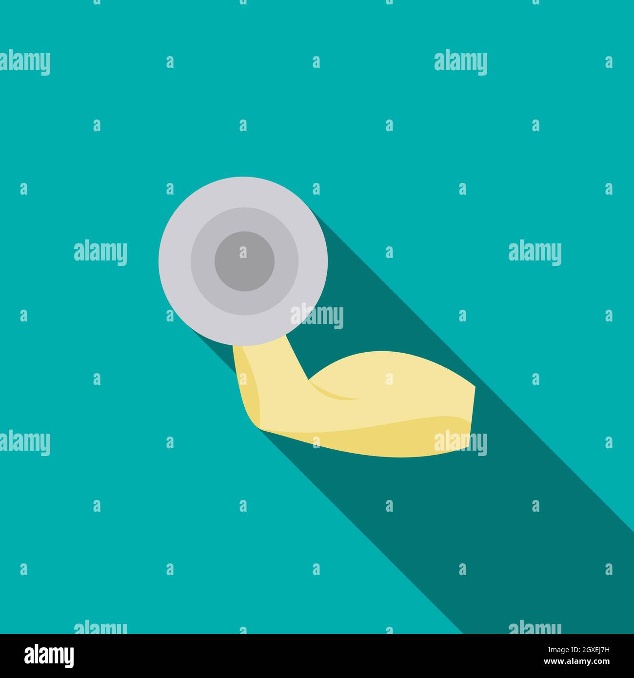 Brawny arm dumbbell icon hi-res stock photography and images - Alamy
