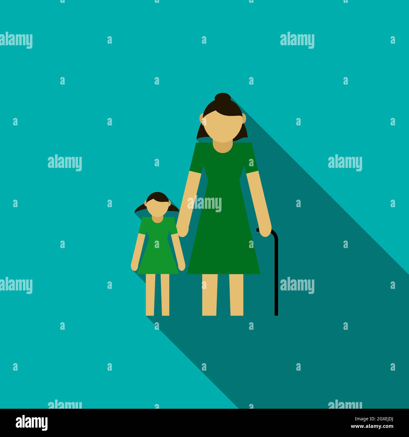 Grandpa grandchildren icon hi-res stock photography and images - Alamy