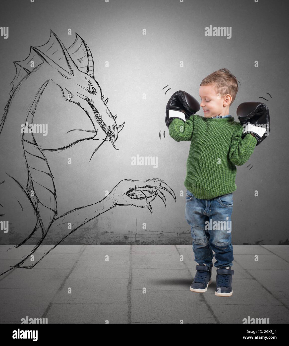 Defeat the monster hi-res stock photography and images - Alamy