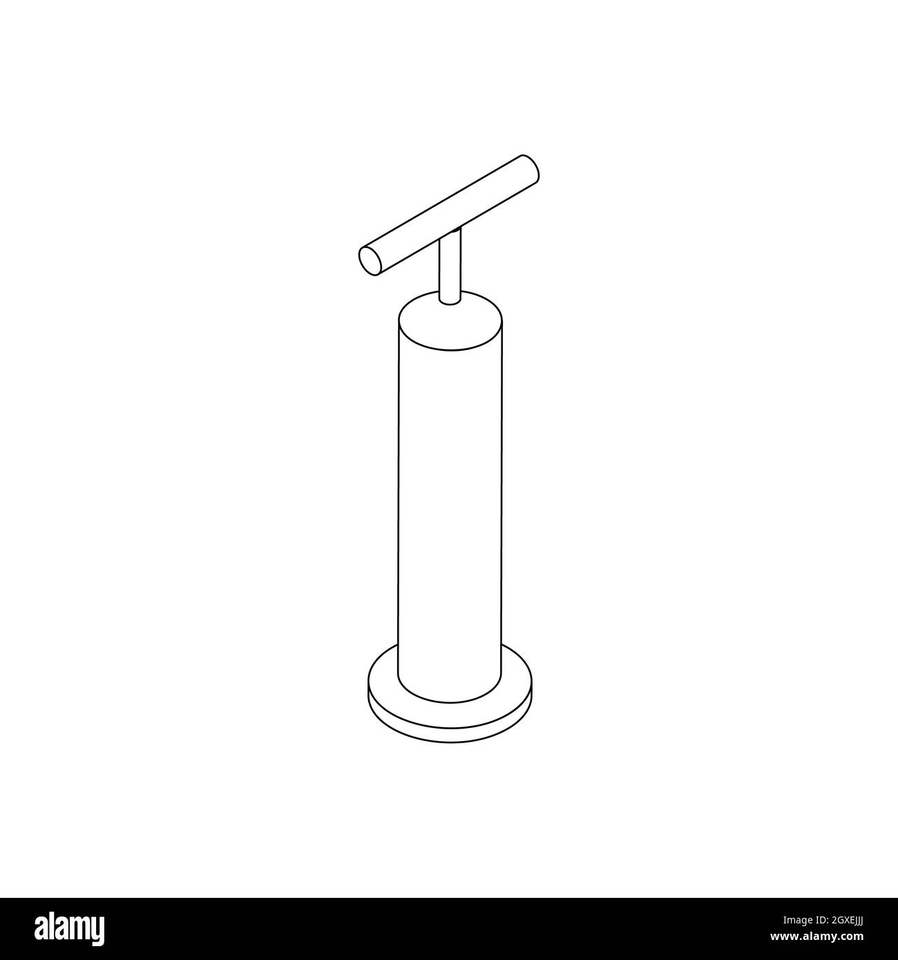 Hand pump icon in isometric 3d style isolated on white background Stock ...