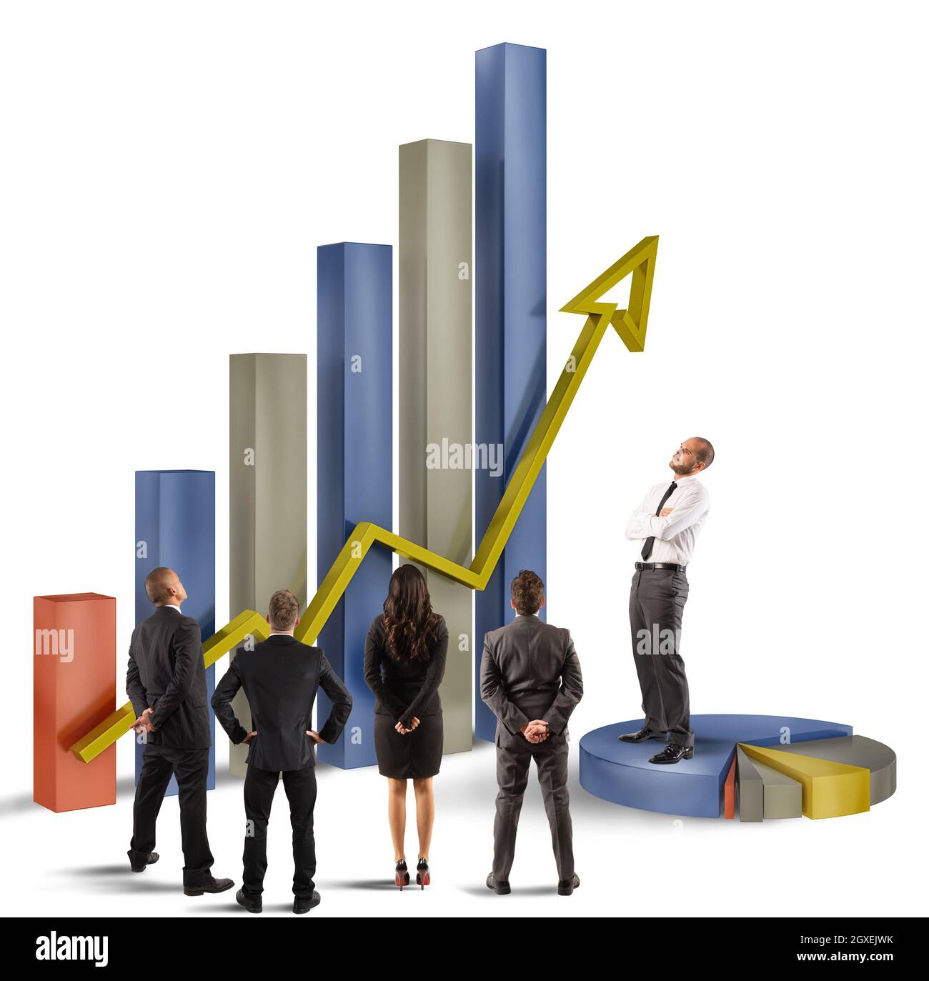 Manager explains his plan to company employees Stock Photo - Alamy