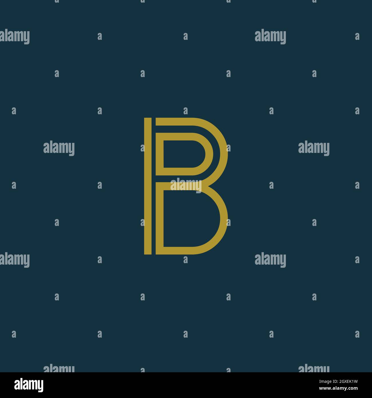 Modern abstract letter B initials logo icon in minimal style Stock Vector Image & Art - Alamy