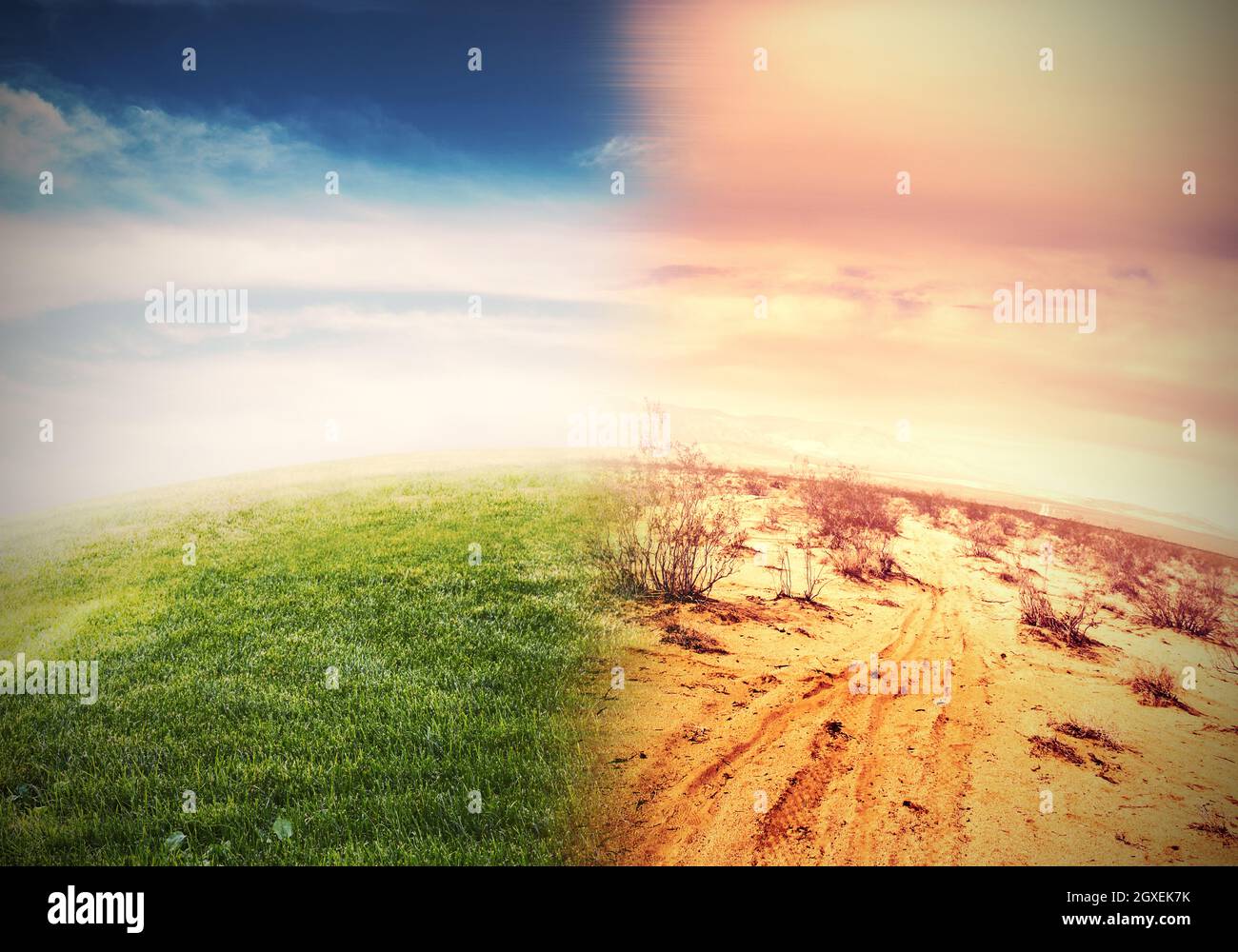 Alteration of natural environment and global warming Stock Photo - Alamy