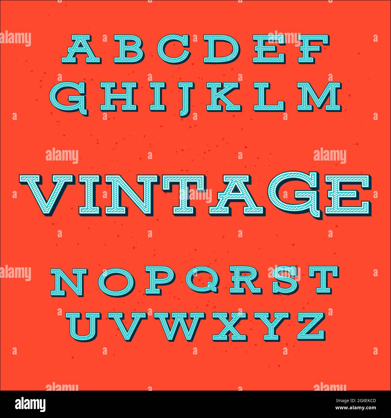 Retro Vintage Style Alphabet font for any design Stock Photo - Alamy
