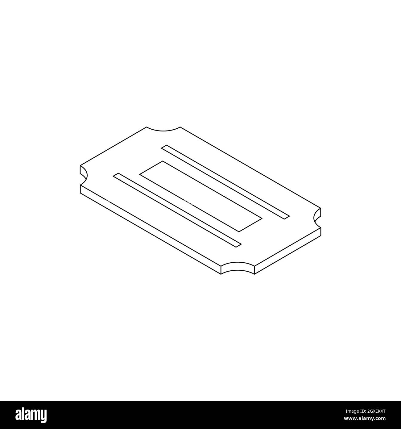 Razor blade icon in isometric 3d style on a white background Stock ...