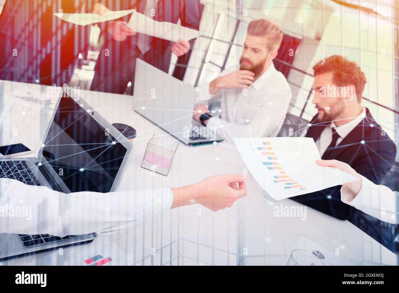 Business people work together in office. Concept of teamwork and ...
