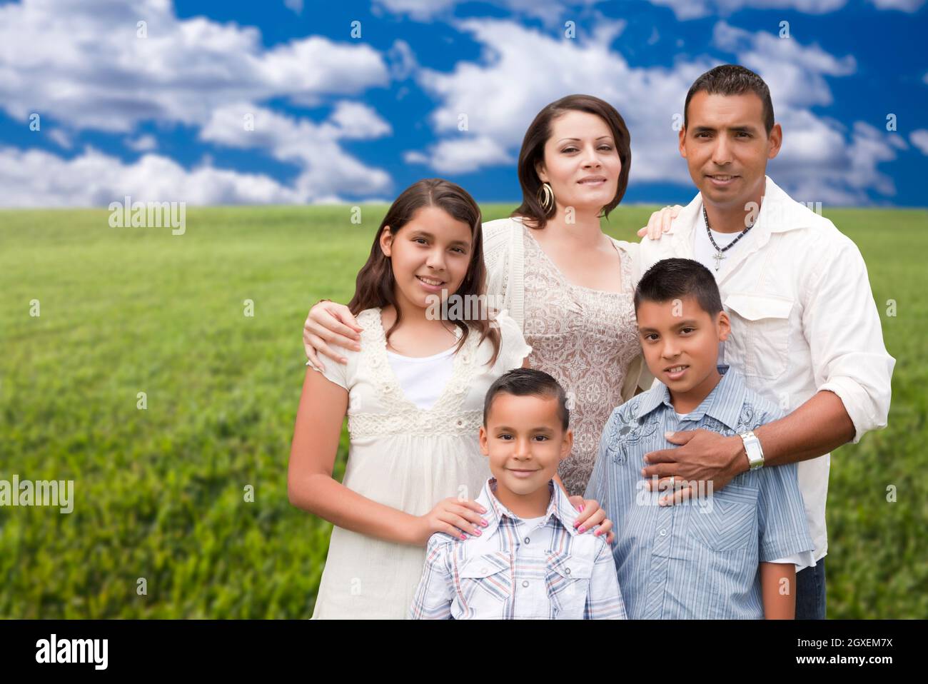 Happy Hispanic Family