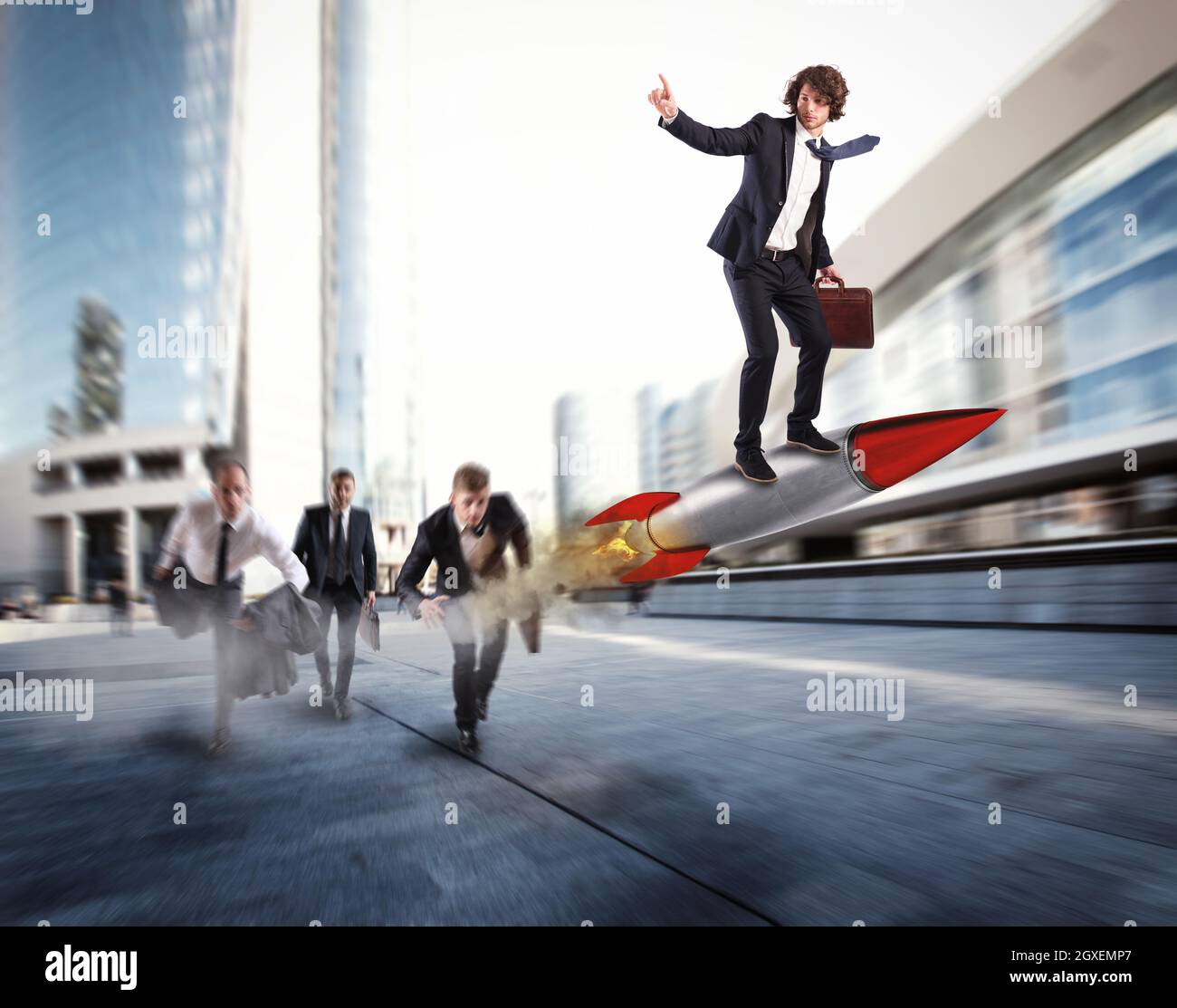 Concept of initiative and motivation to achieve the target Stock Photo ...