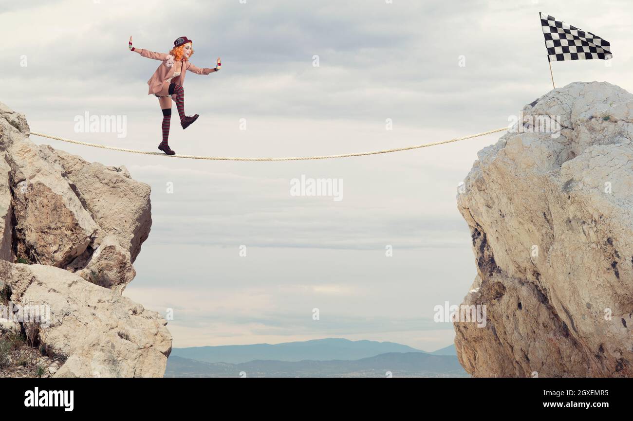 Rope girl walking hi-res stock photography and images - Alamy