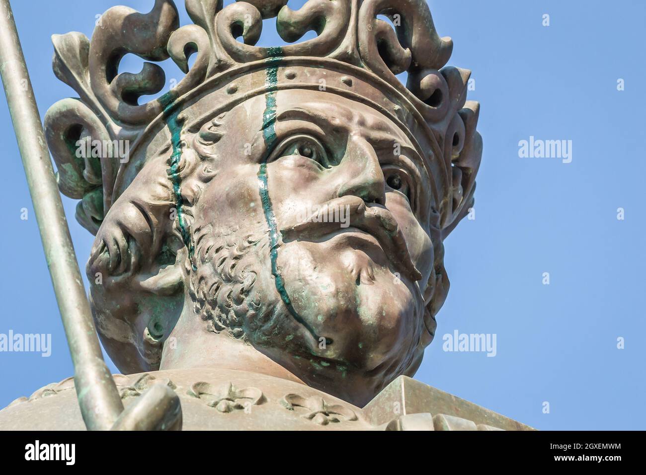 Bronze monument to the city's founder Tvrtko Kotromanic in Herceg Novi ...