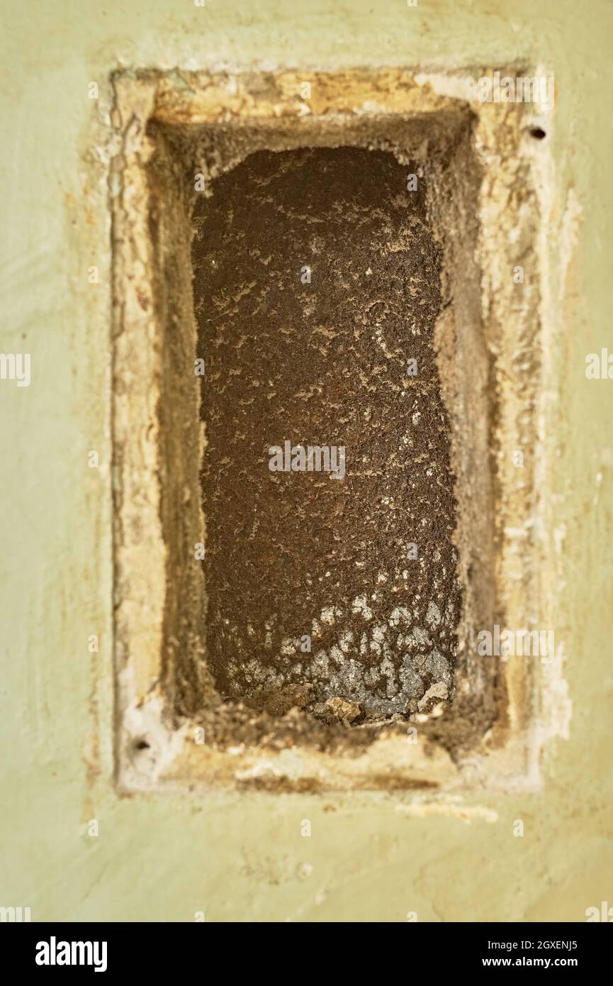 old air ventilation on the wall in the kitchen Stock Photo - Alamy