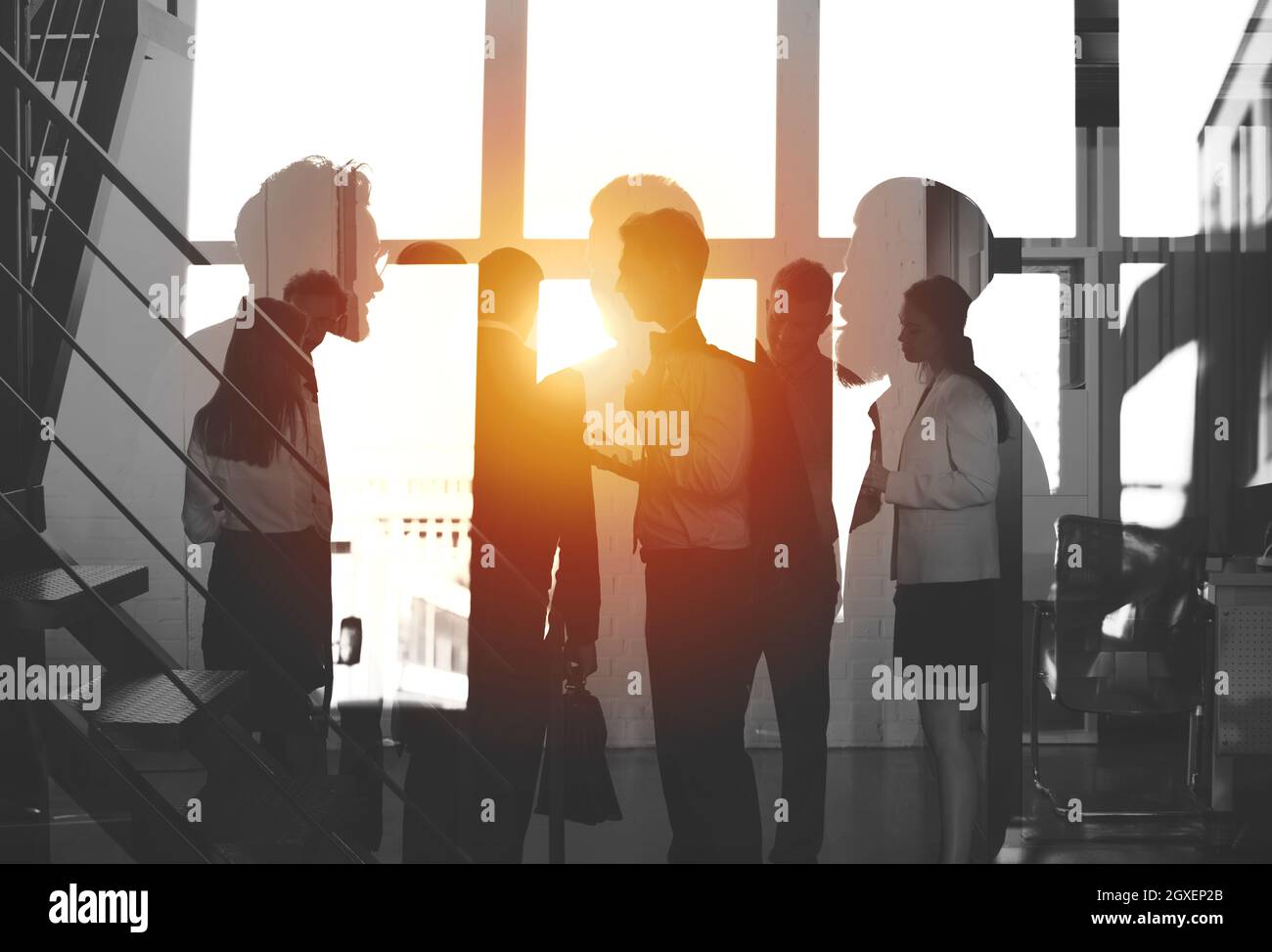 Business people work together in office. Concept of teamwork and ...
