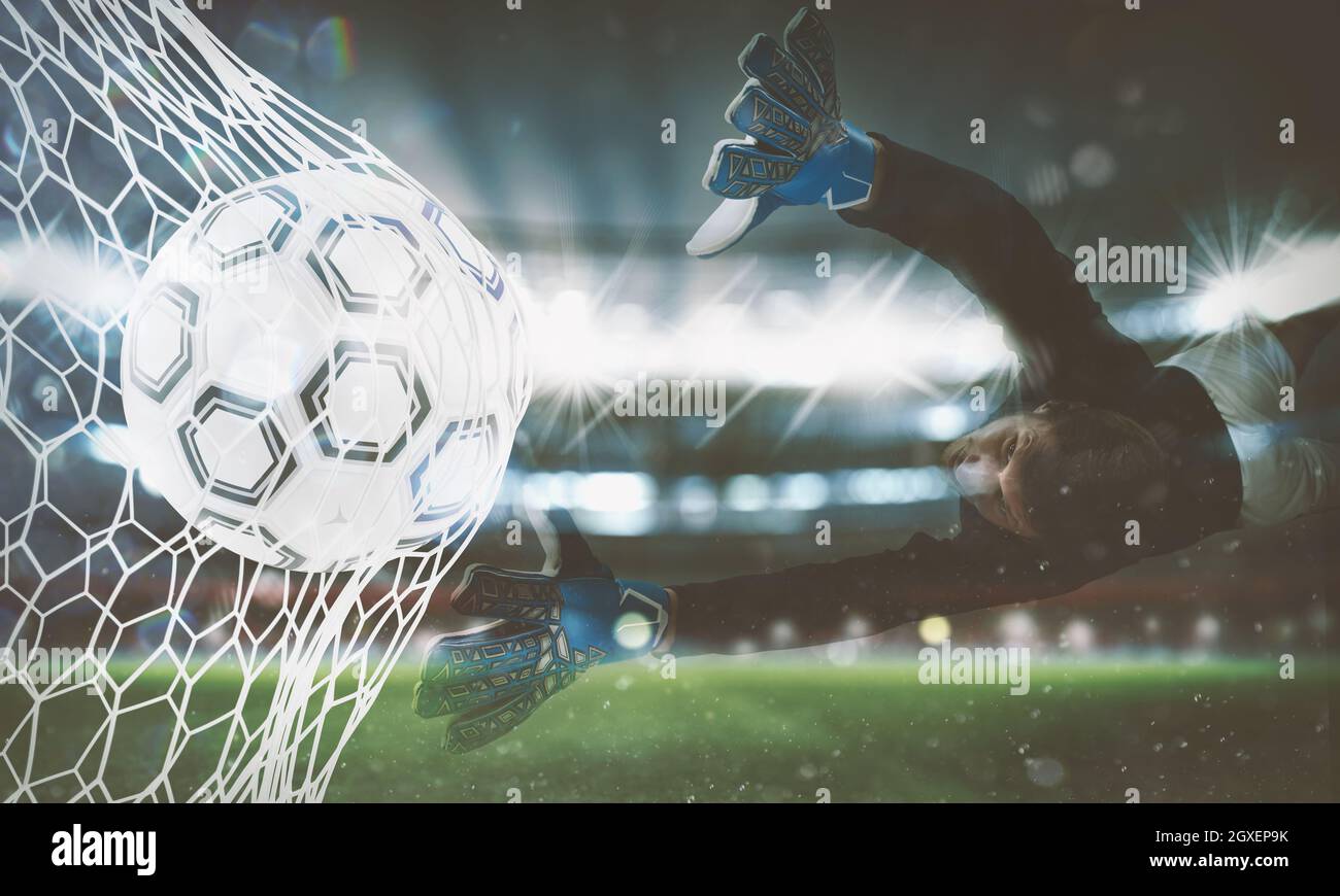 Soccer football ball stadium 3d hi-res stock photography and images - Alamy
