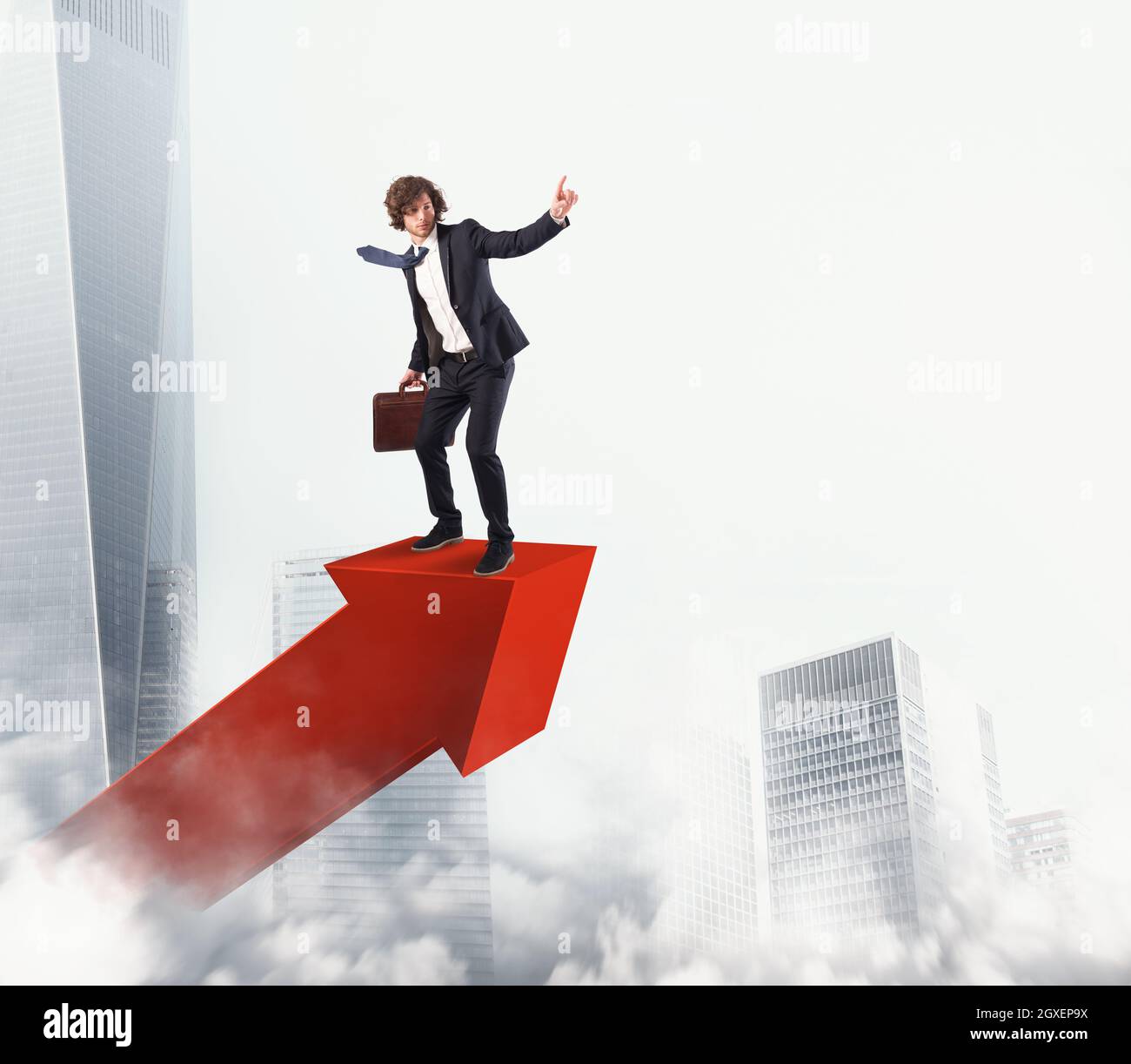 Take off business success. Concept of growth and increase.3D Rendering ...