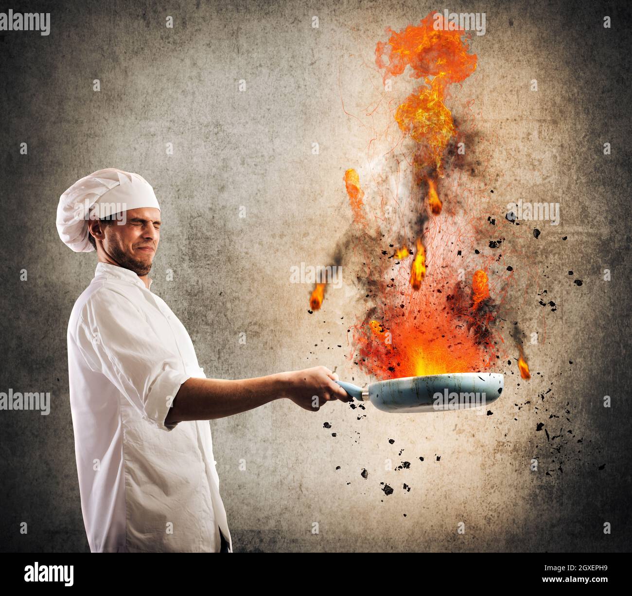 Man holds fire smoke on hi-res stock photography and images - Alamy