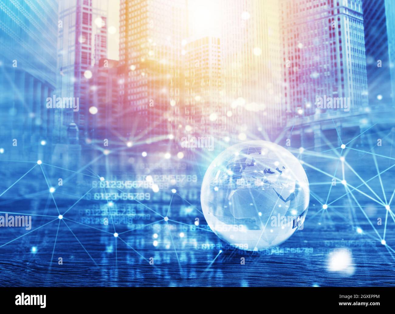 Global digital interconnection hi-res stock photography and images - Alamy
