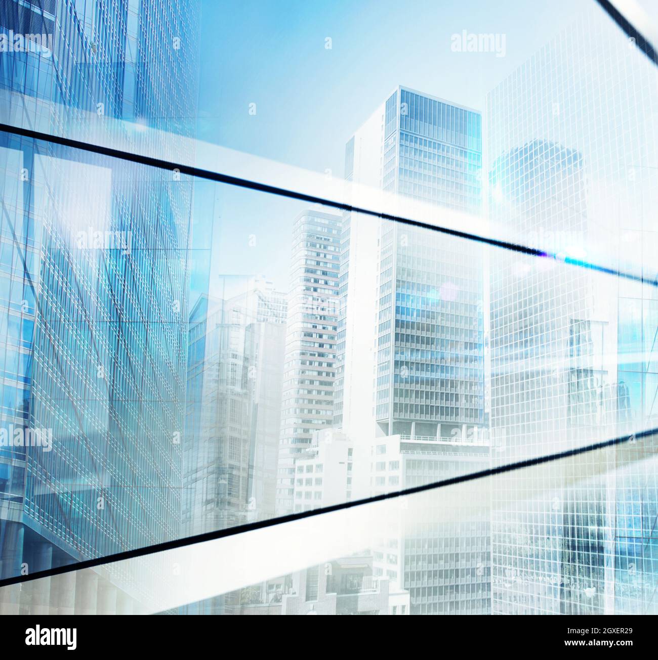 Reflect of construction of future city background Stock Photo - Alamy