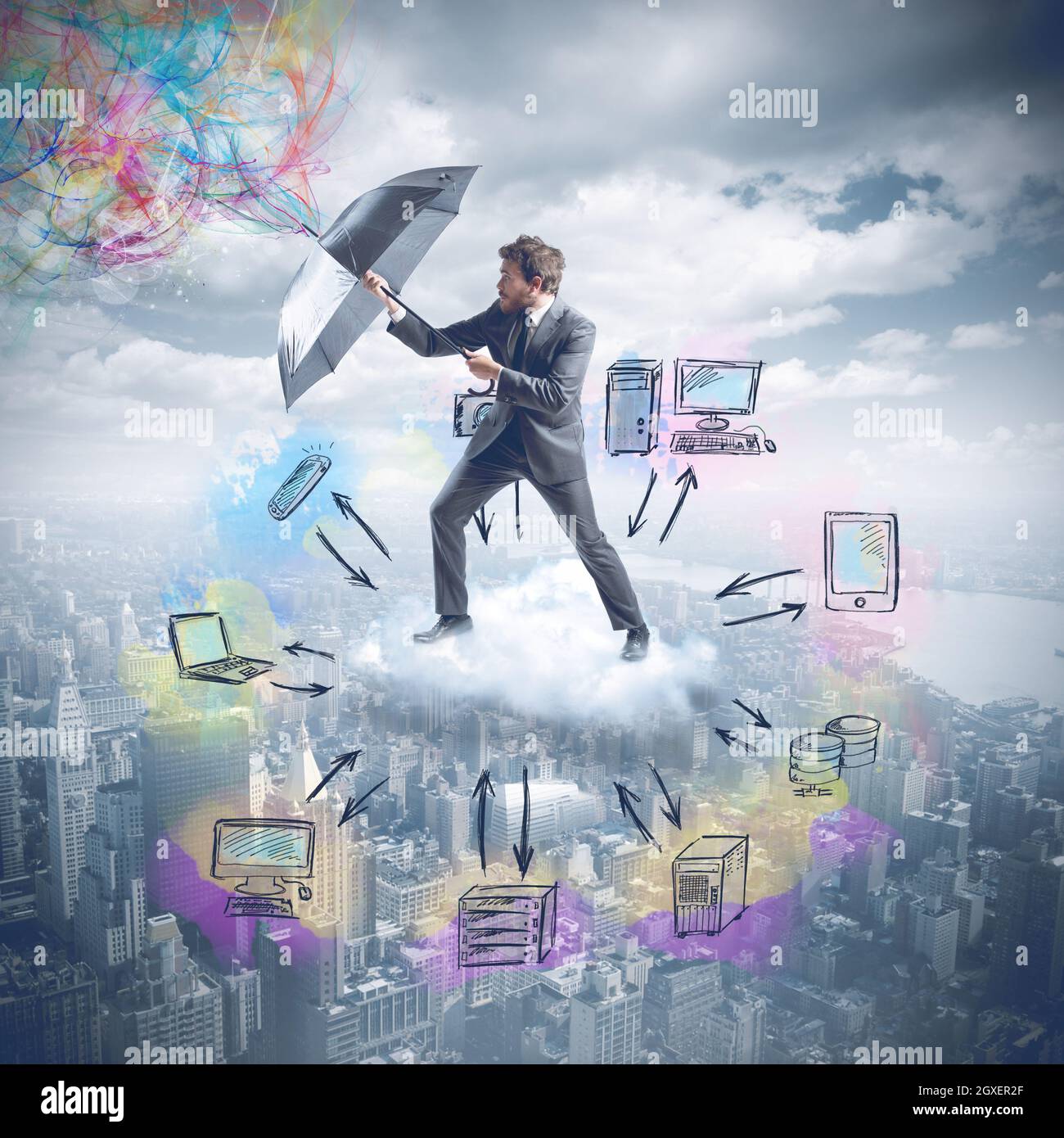 Arrow through cloud hi-res stock photography and images - Alamy