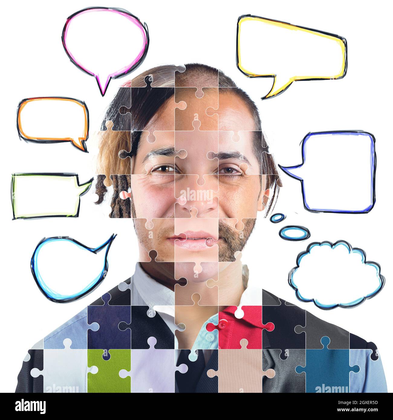 Integration between different ethnic groups and languages Stock Photo ...