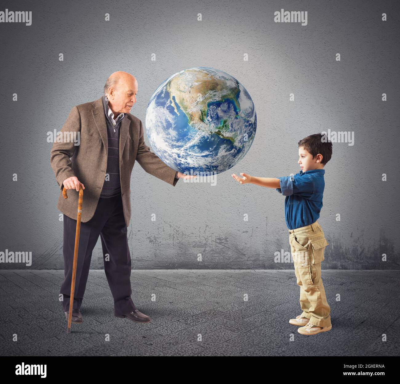 Deliver the world in young people hands Stock Photo - Alamy