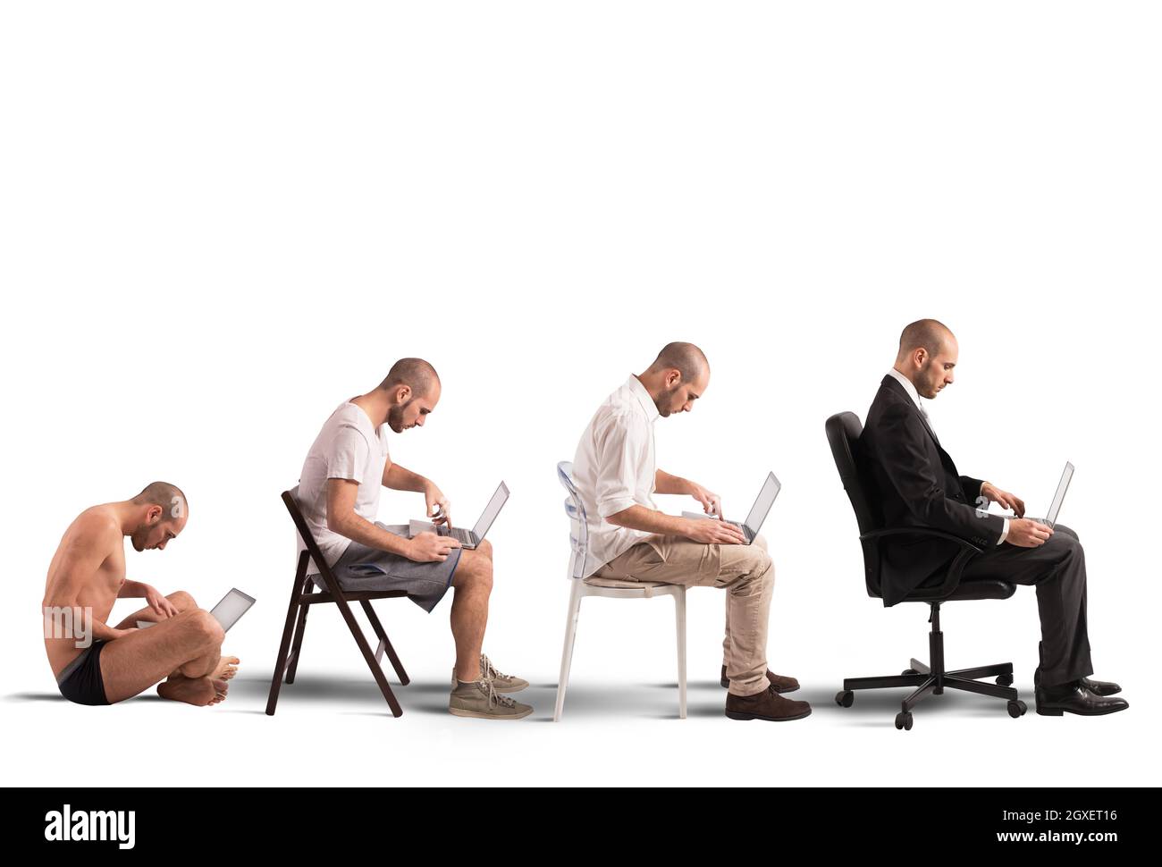 Human evolution and businessman hi-res stock photography and images - Alamy