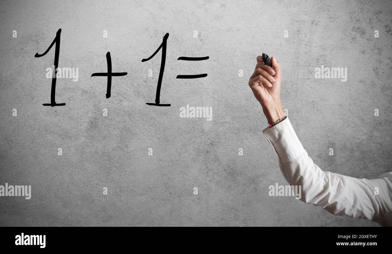 Concept of a simple calculation Stock Photo - Alamy