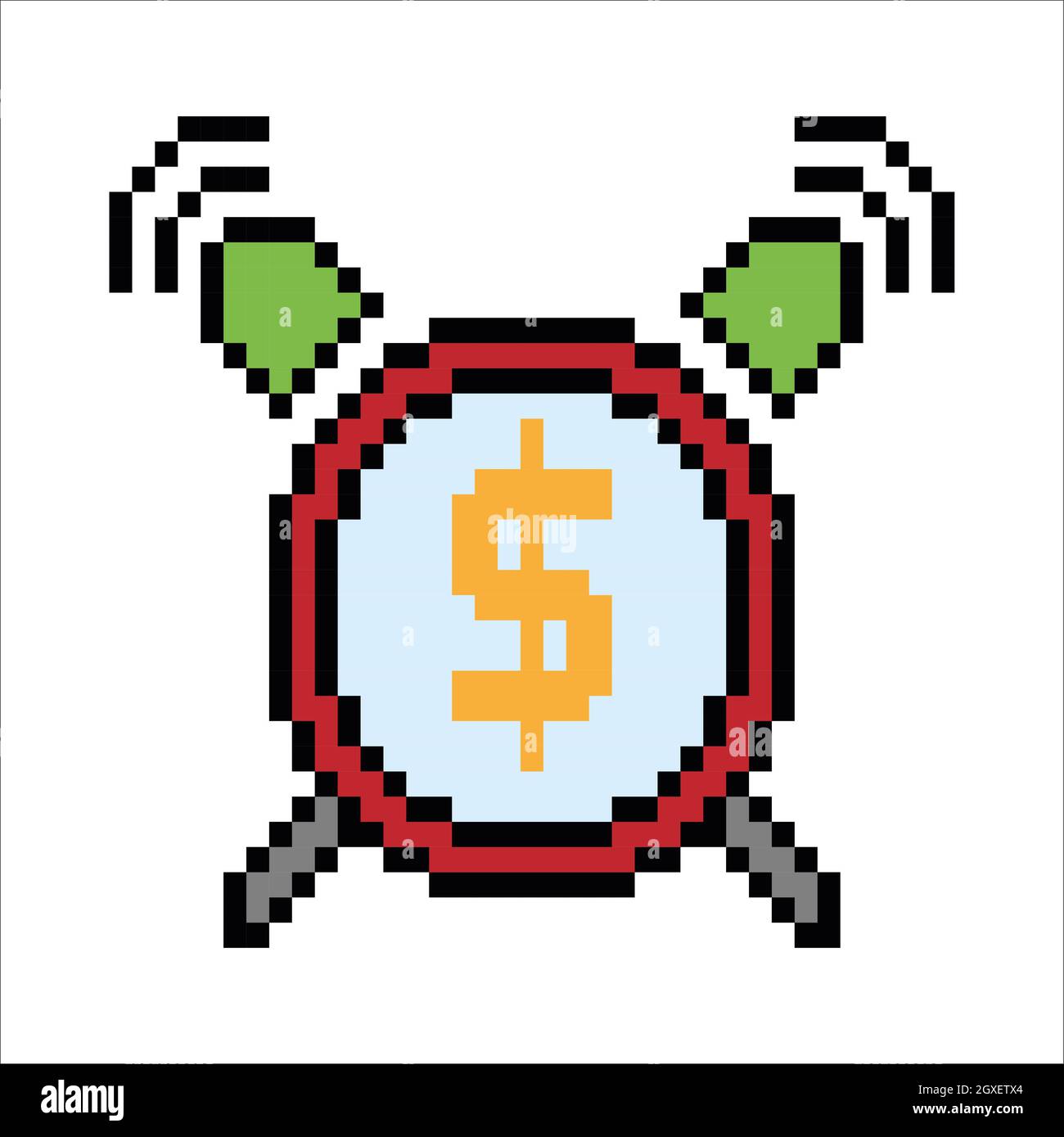Pixel Art Sign Dollar High Resolution Stock Photography and Images - Alamy