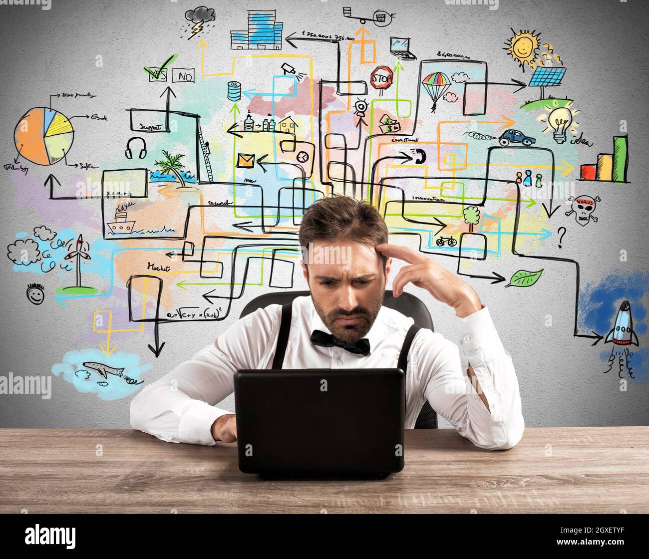 Businessman works difficult project hi-res stock photography and images ...