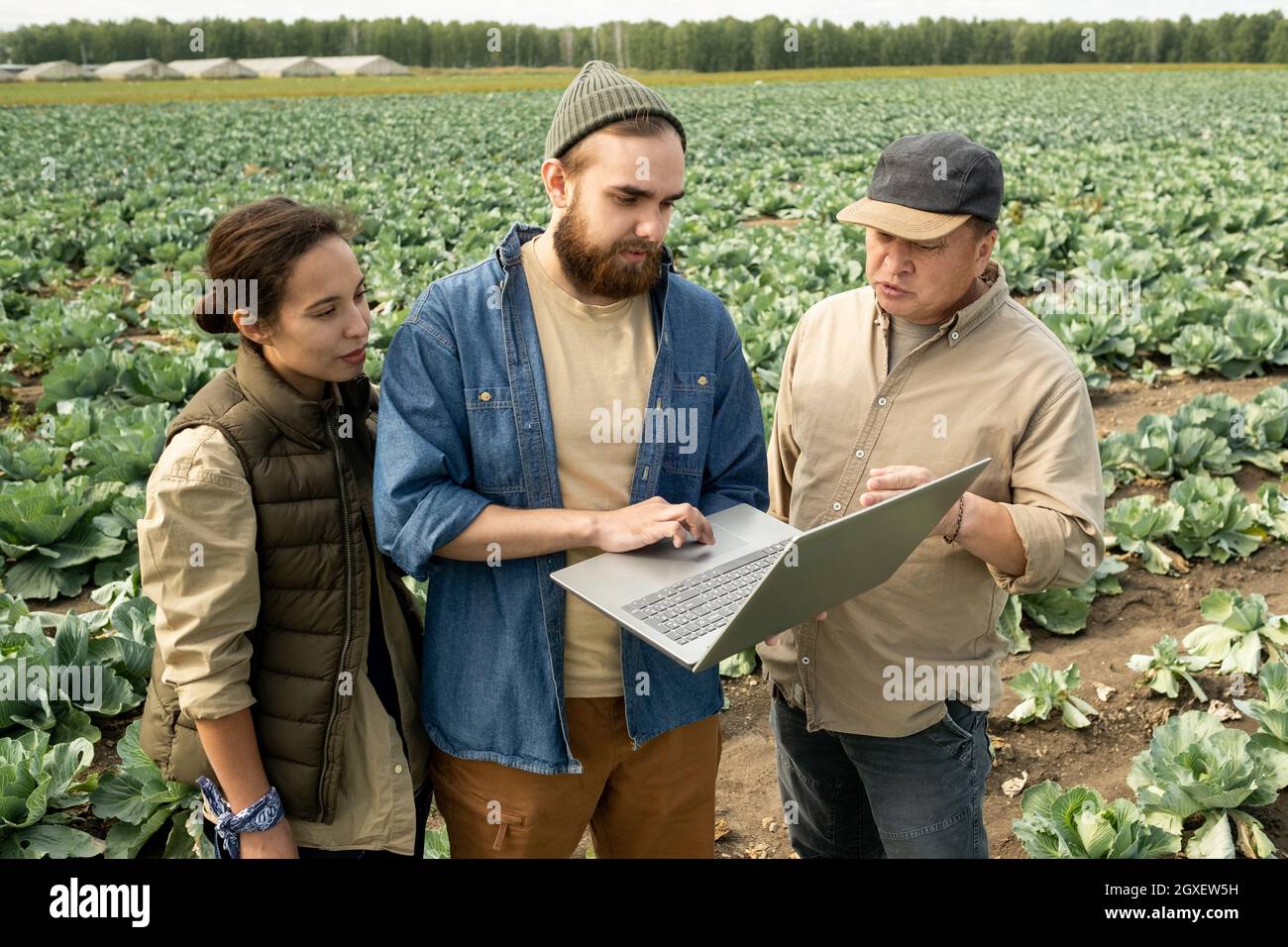 Three farmers hi-res stock photography and images - Alamy