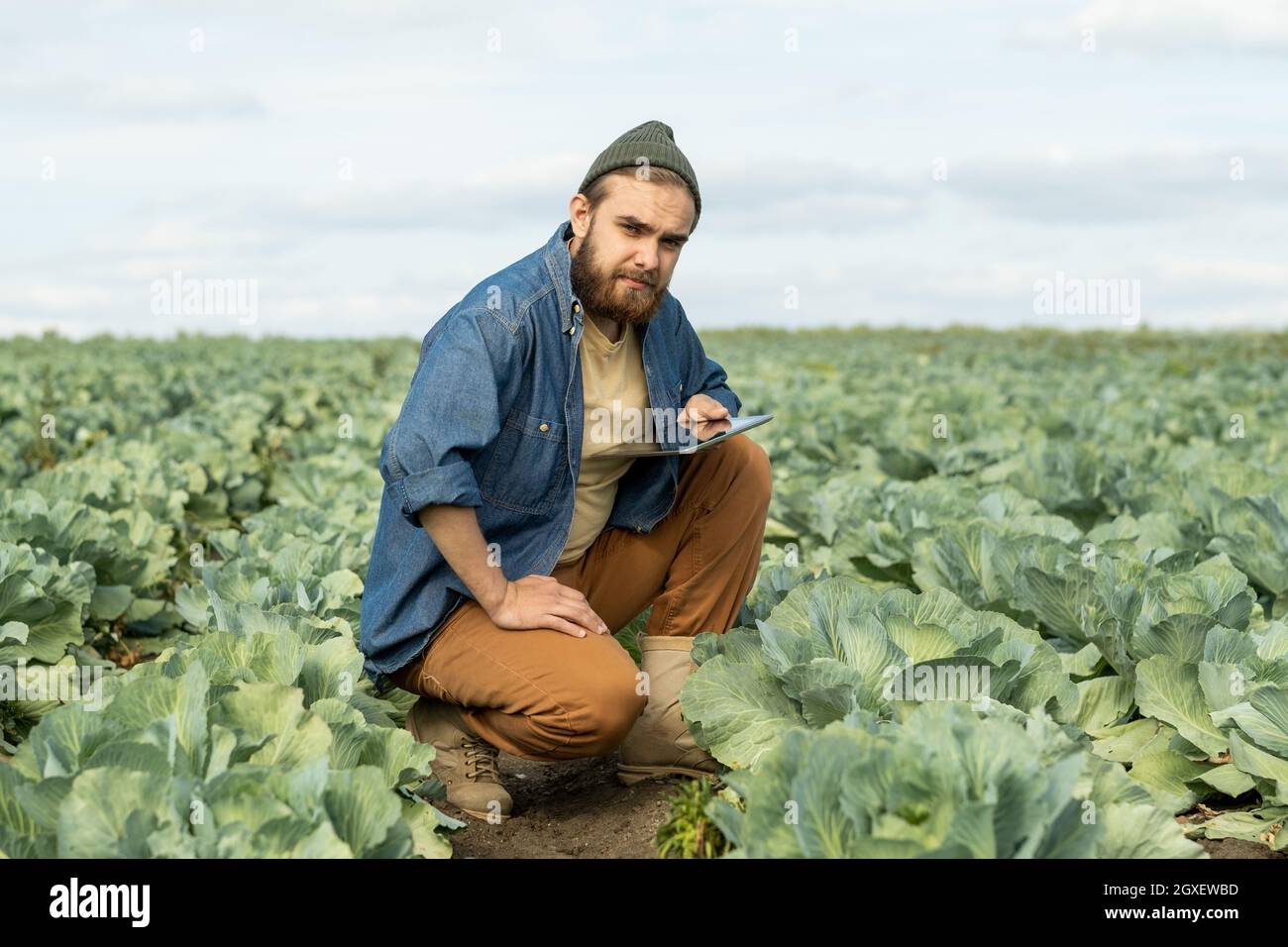 Farmer sitting field hi-res stock photography and images - Alamy