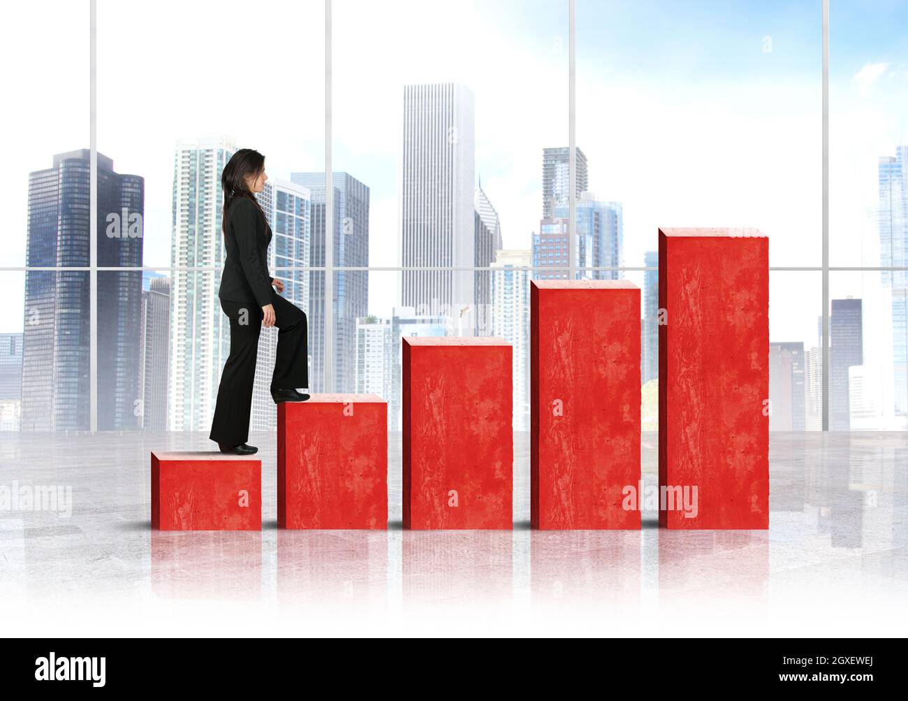 Growth and success concept with growing statistics Stock Photo - Alamy