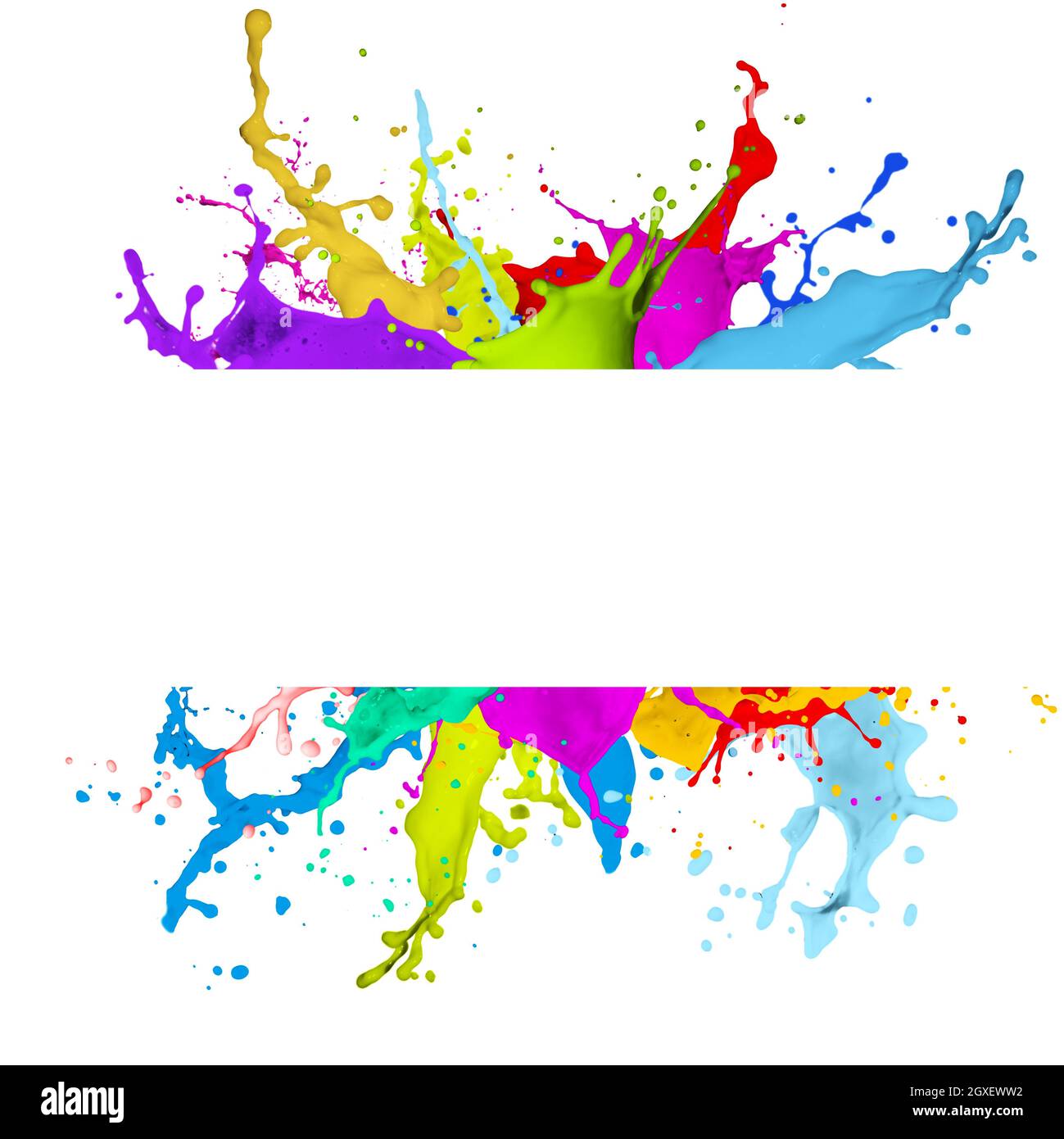 Fresh banner with colorful splash effect on white background Stock ...