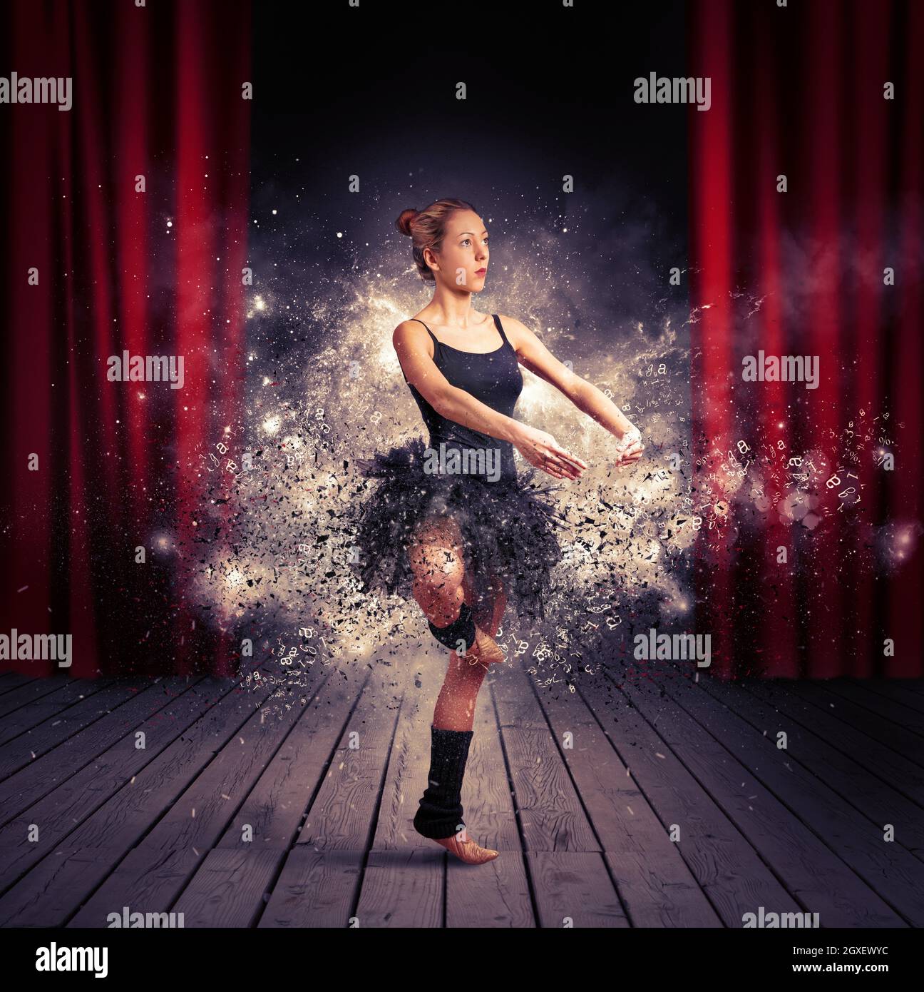 Active dancer with motion effect during exercise Stock Photo - Alamy