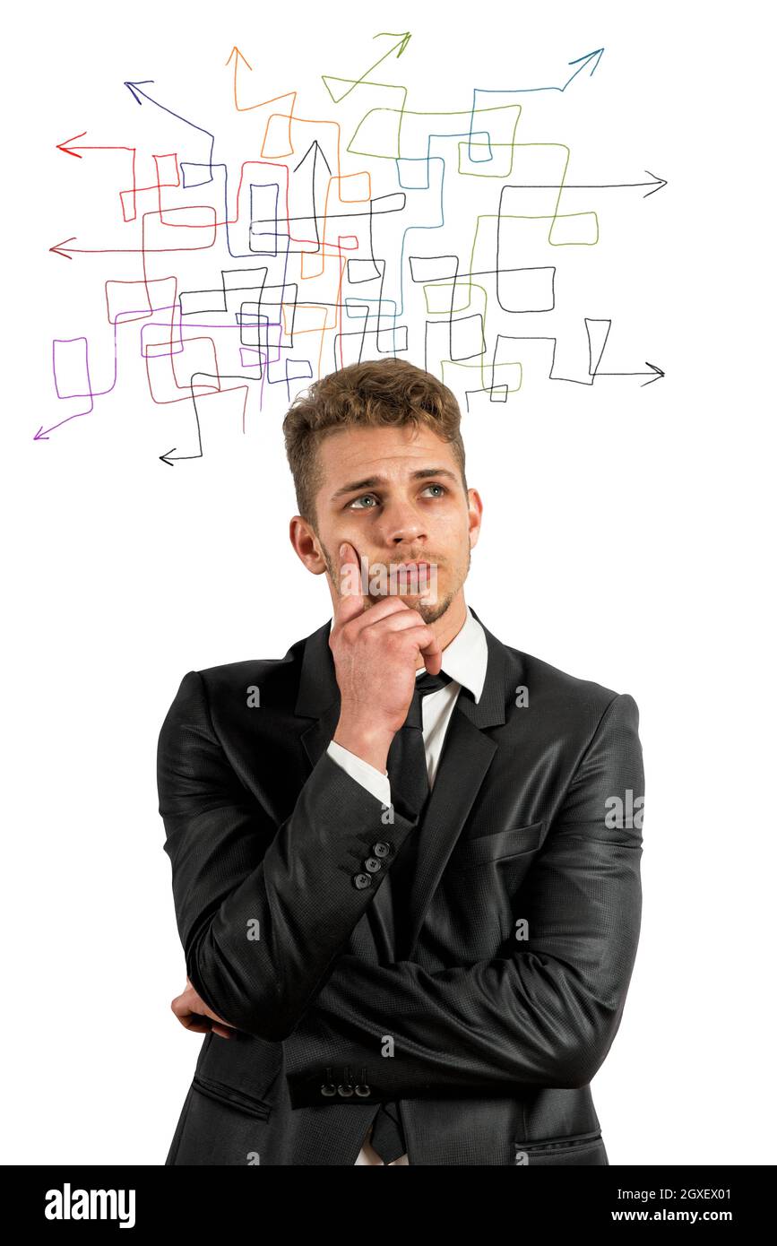 Concept of indecision and confusion in business Stock Photo - Alamy