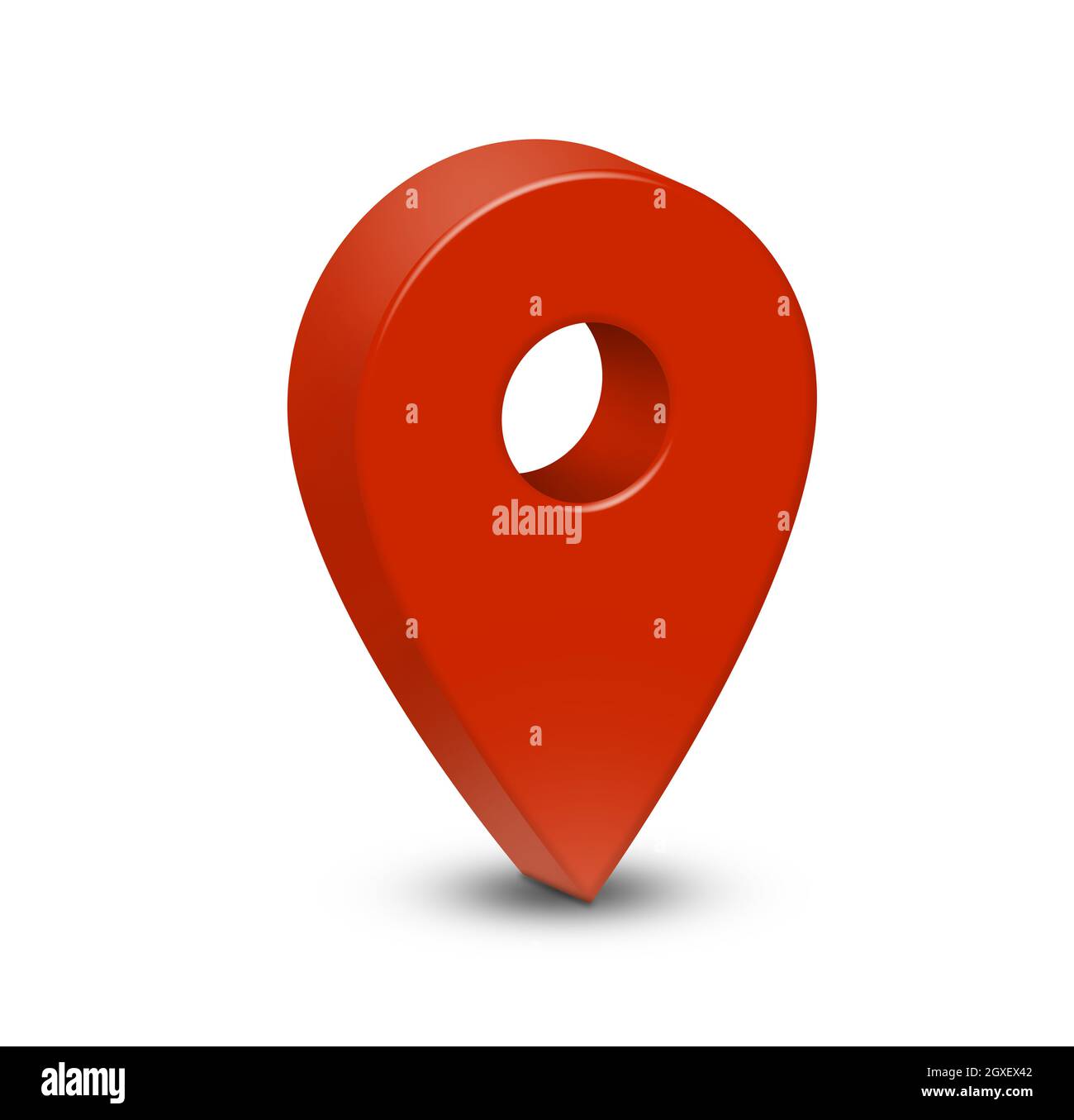 Red pointer on white background Stock Photo - Alamy