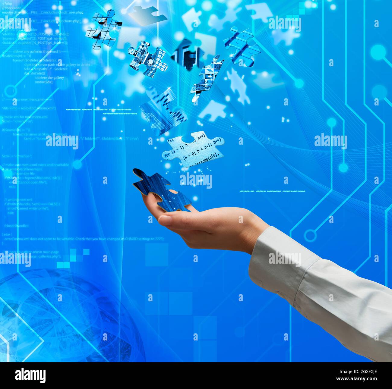 System integration concept with puzzle Stock Photo - Alamy