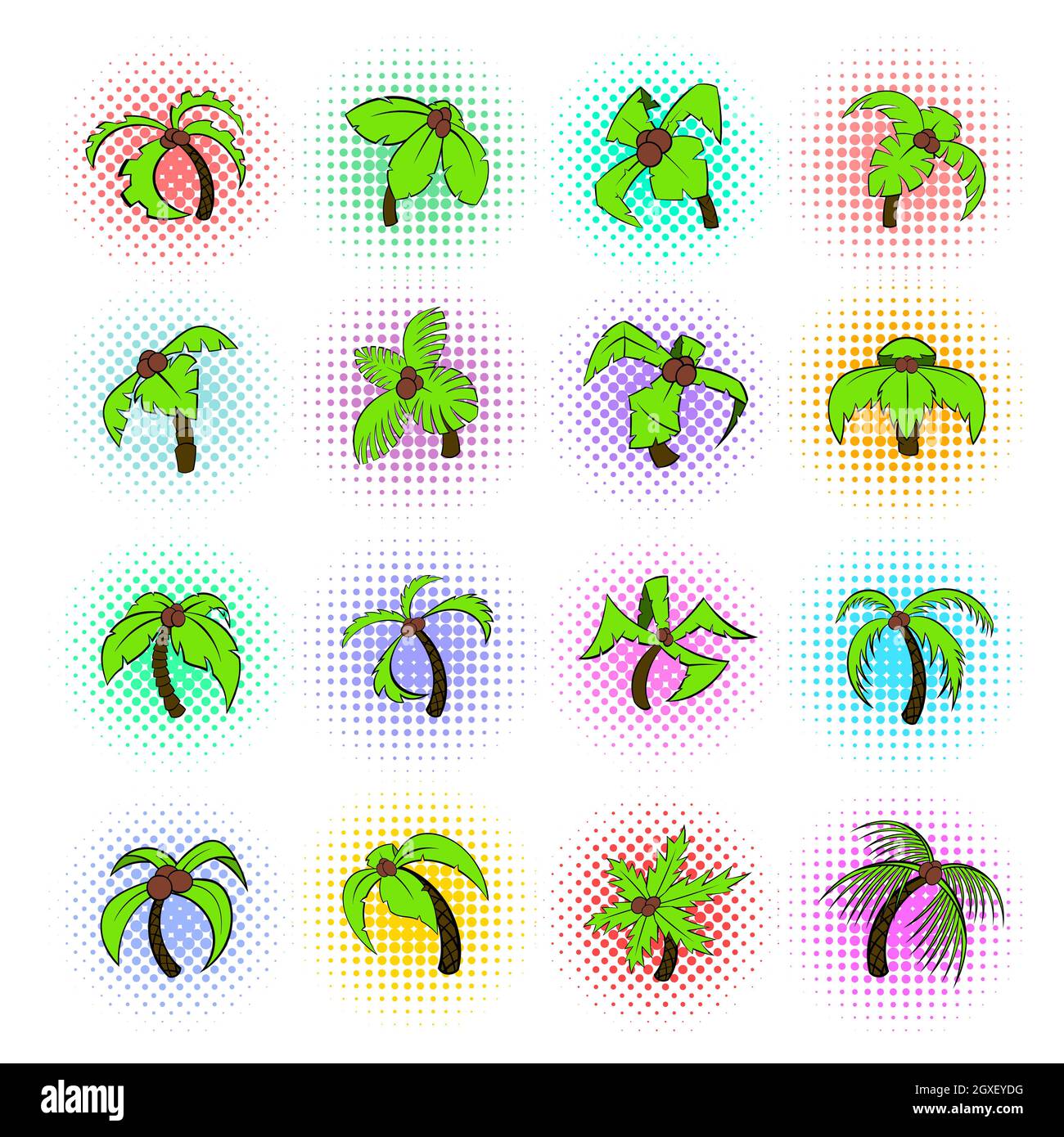 Palm tree vector art hi-res stock photography and images - Alamy