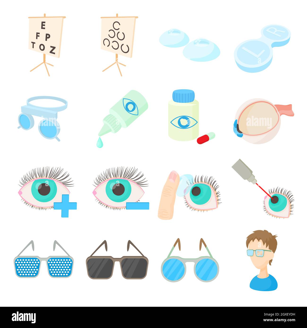 Eye chart outline of eyeball hi-res stock photography and images - Alamy