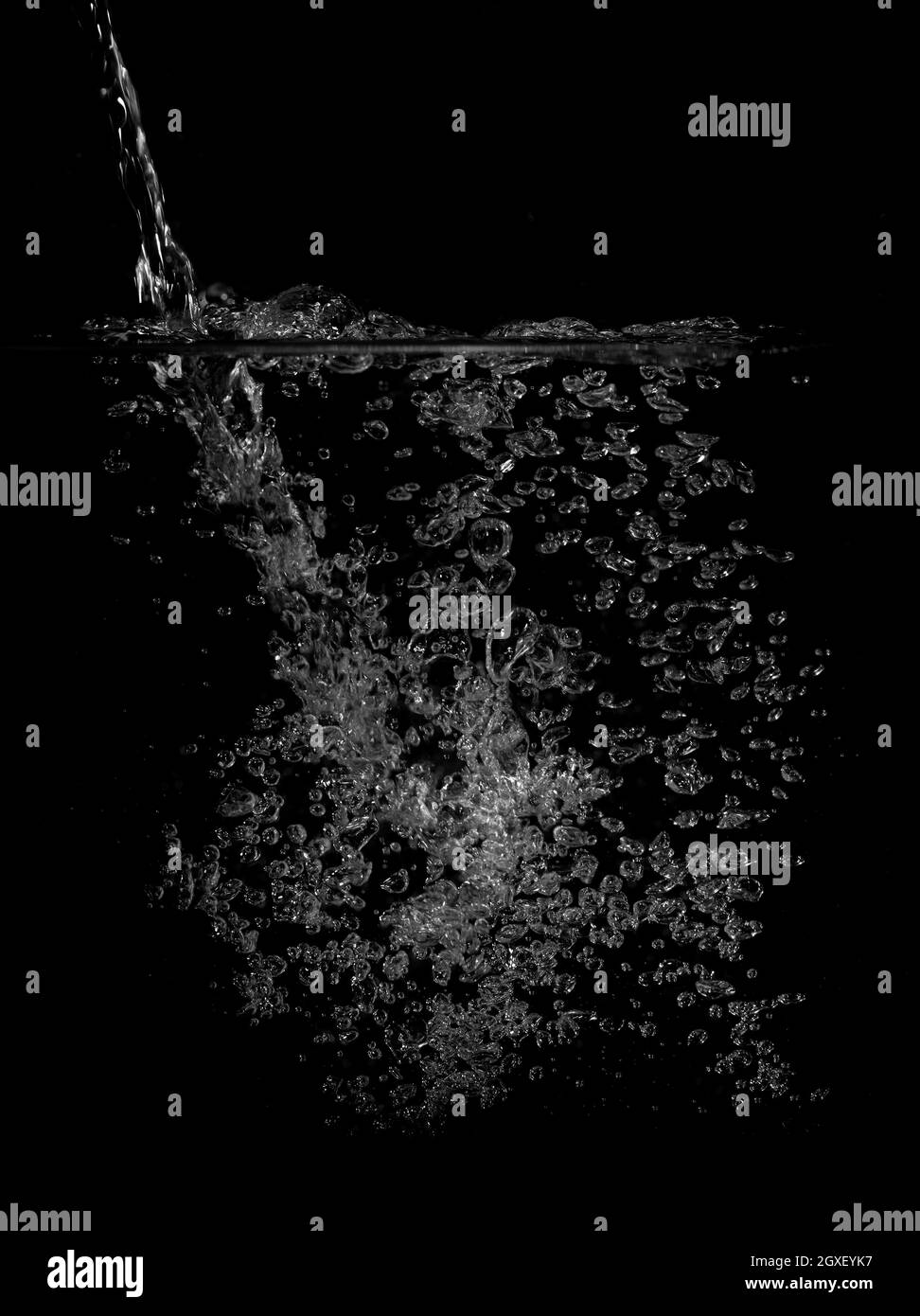 Floating oxygen bubbles background Black and White Stock Photos ...