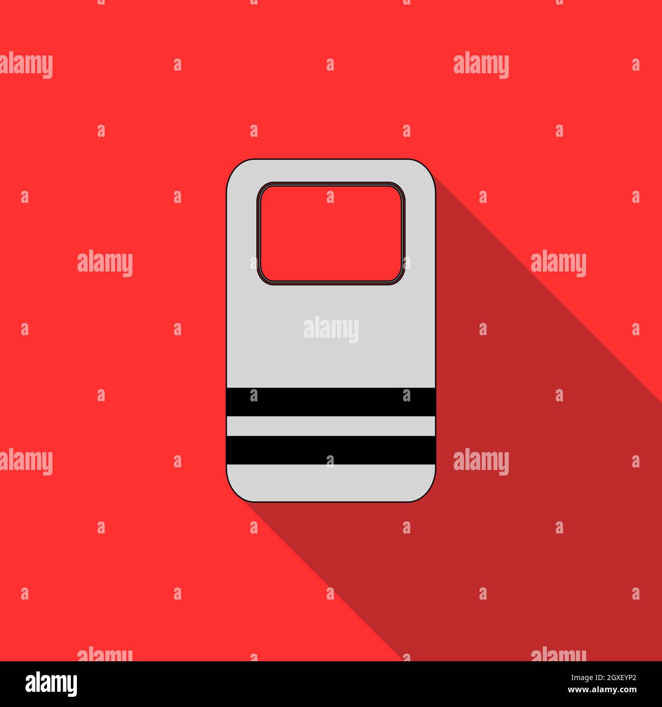 Riot shield icon in flat style on a red background Stock Photo - Alamy