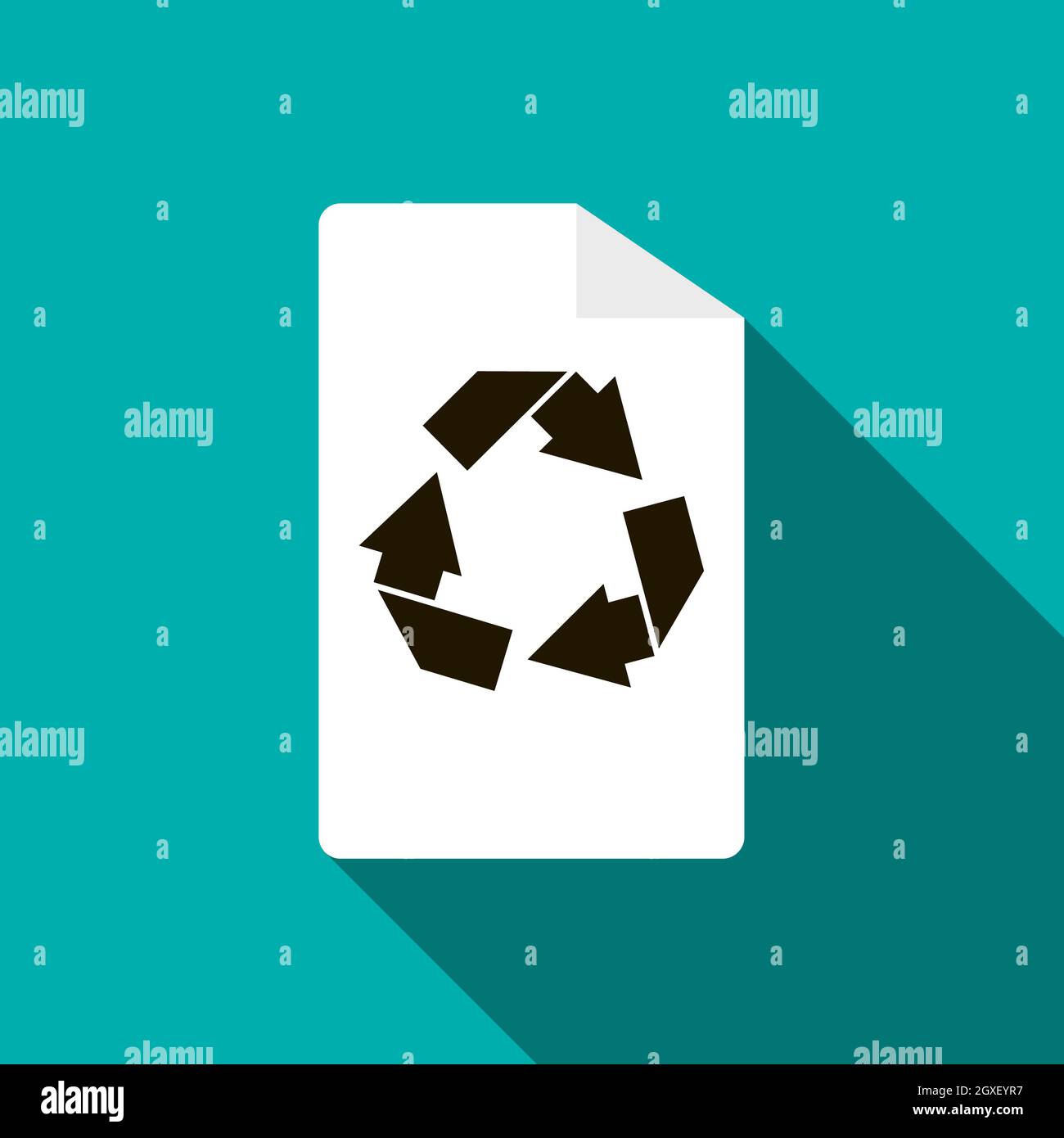 Recycling icon in flat hi-res stock photography and images - Alamy