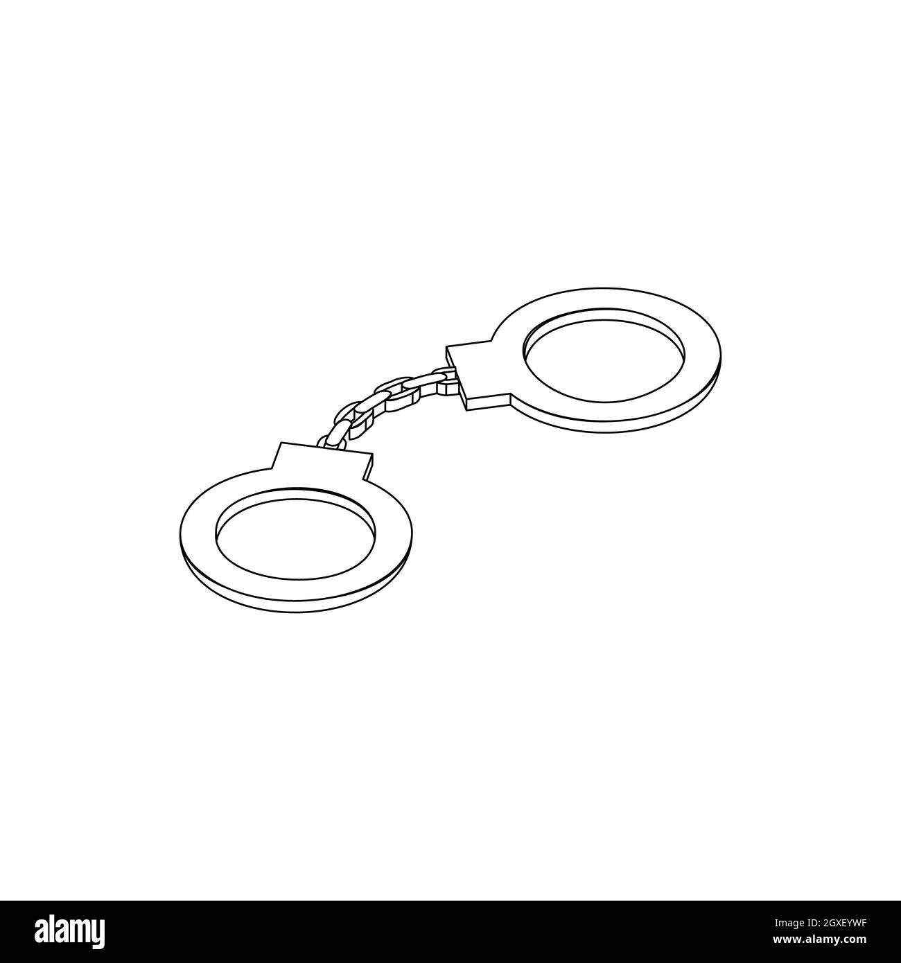 3d handcuff icon hi-res stock photography and images - Alamy