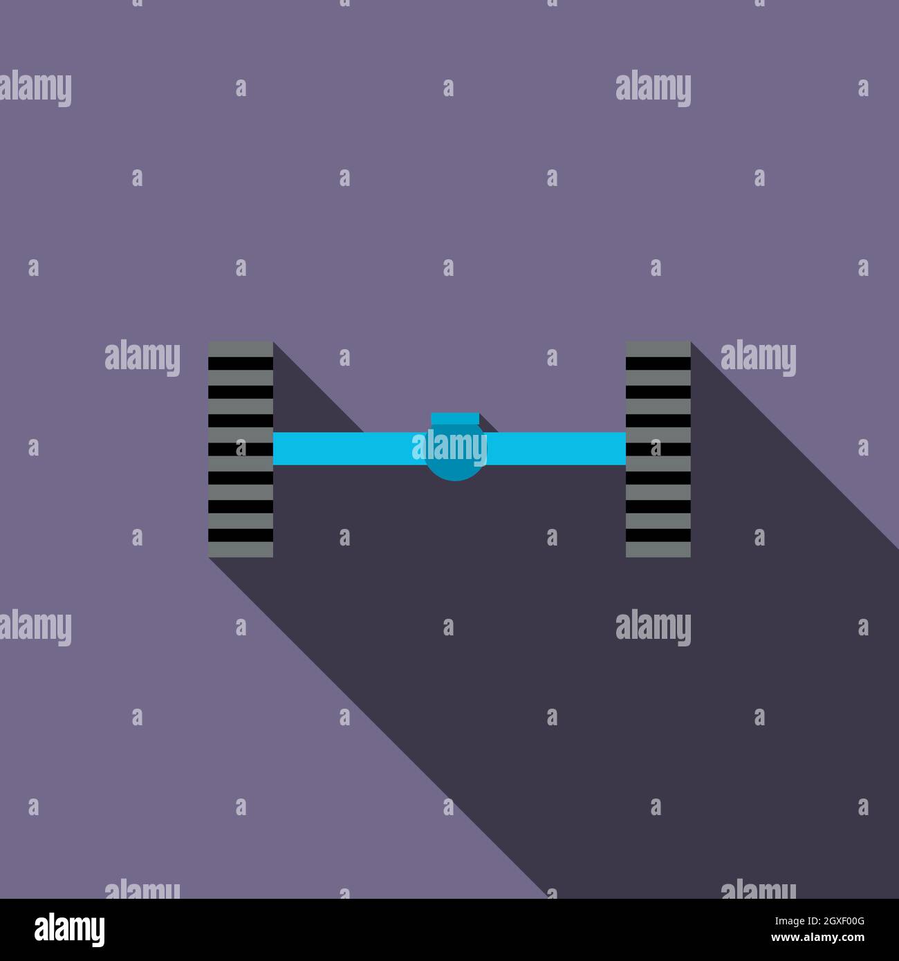 Chassis car icon in flat style on a violet background Stock Photo - Alamy