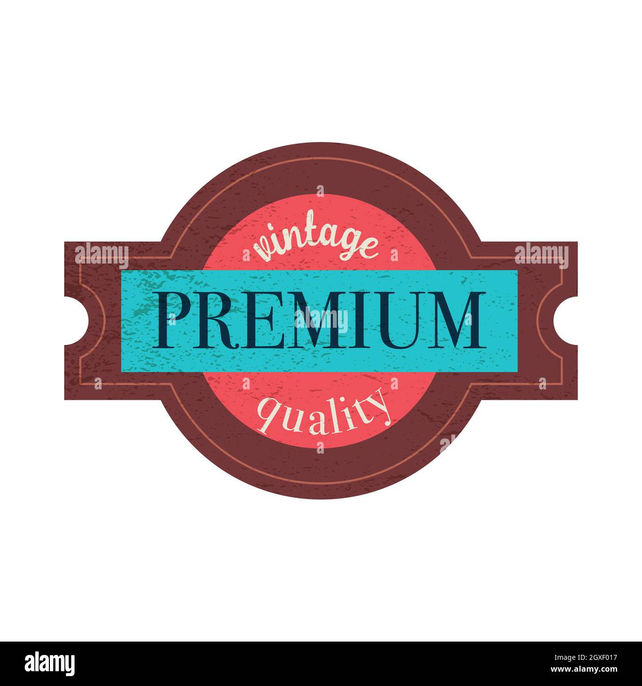 Premium quality label in vintage style on a white background Stock ...