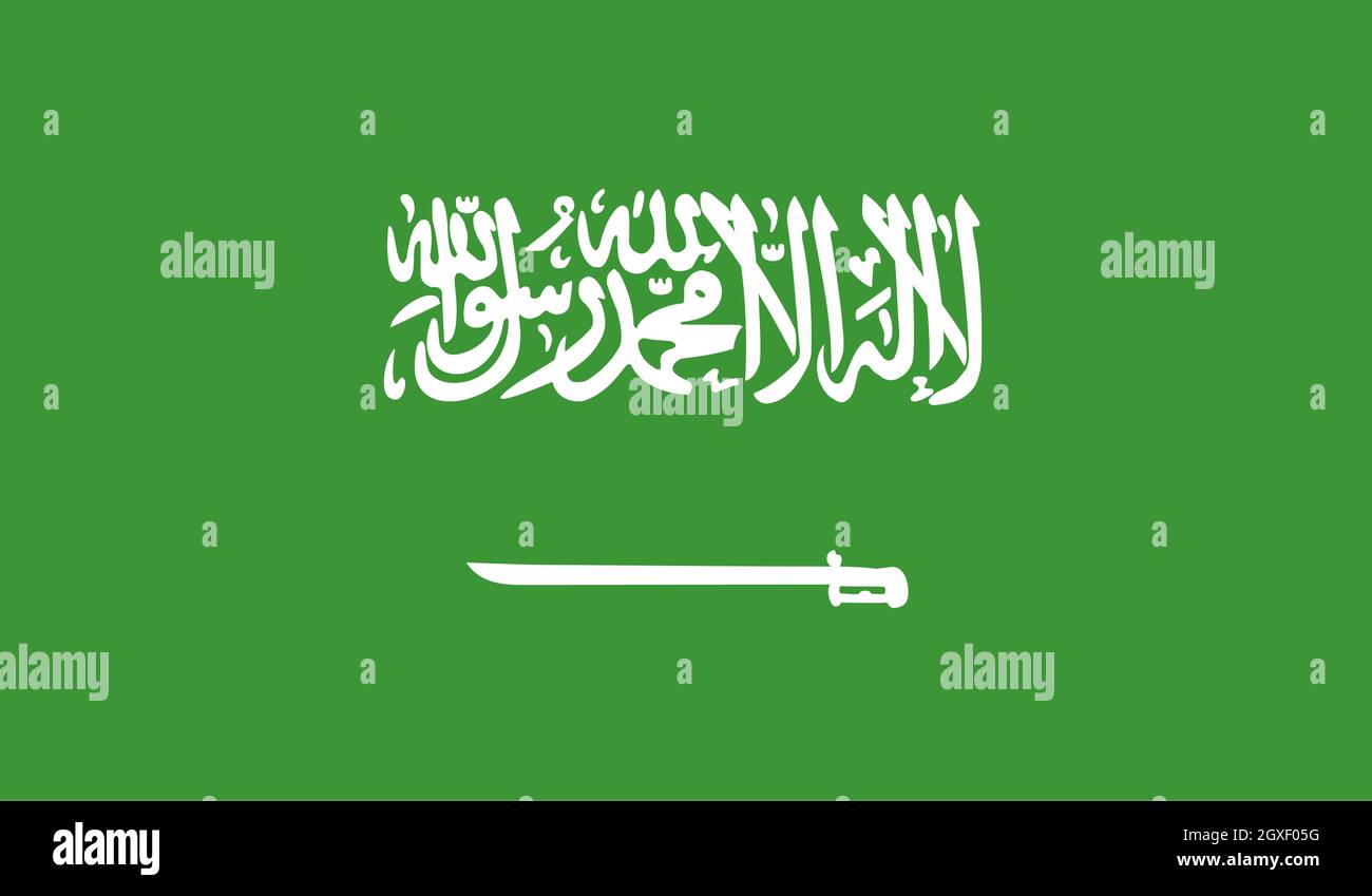 Saudi Arabia flag image for any design in simple style Stock Photo - Alamy