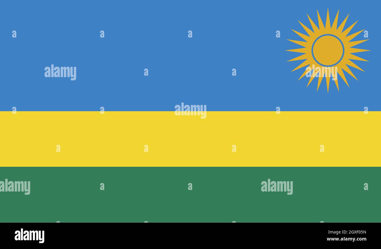 Rwanda flag image for any design in simple style Stock Photo - Alamy